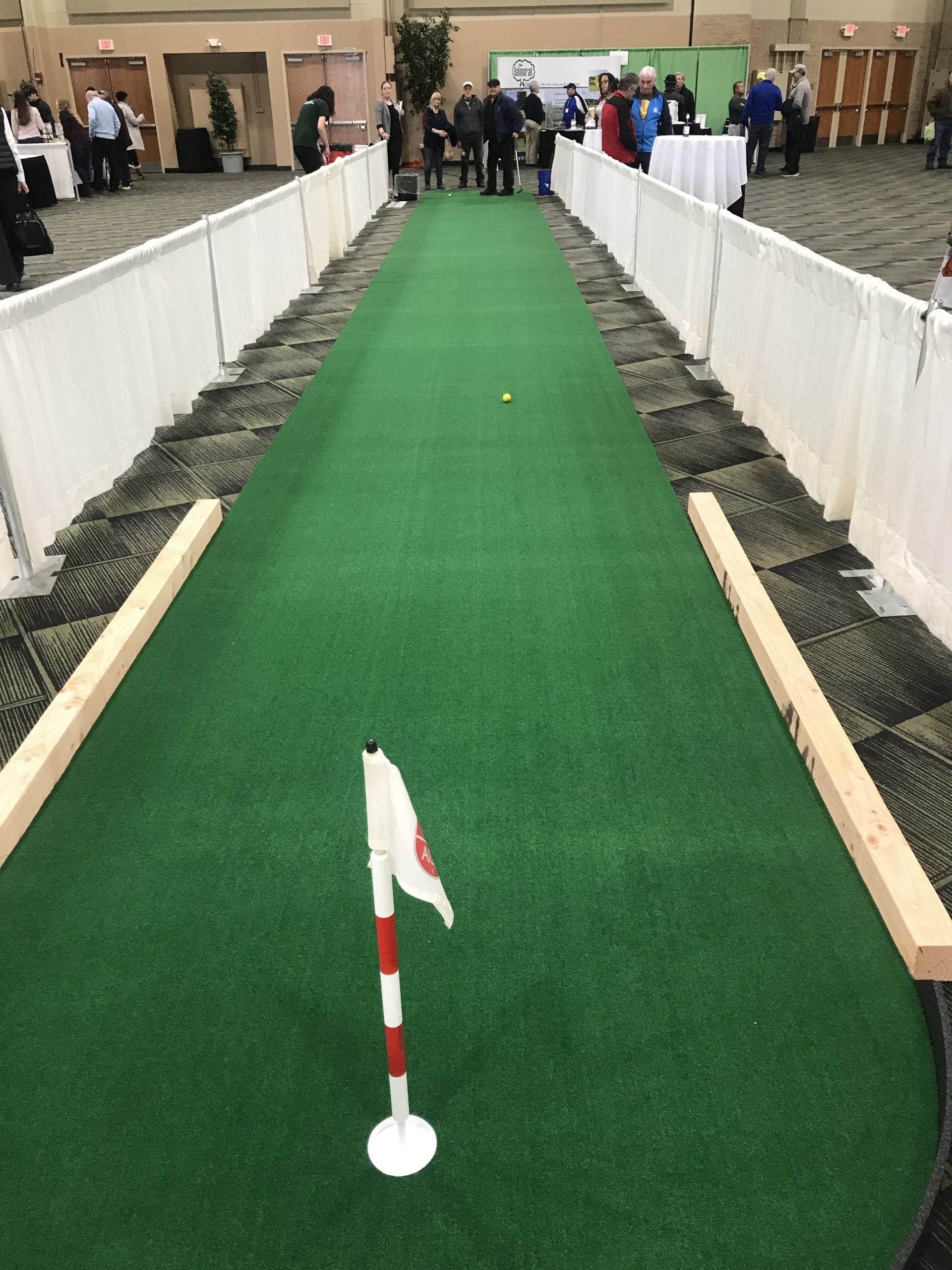 Big Moss Long Putt 30 ft Putting Green 6ft x 30ft 1 Cup. Made in the USA.