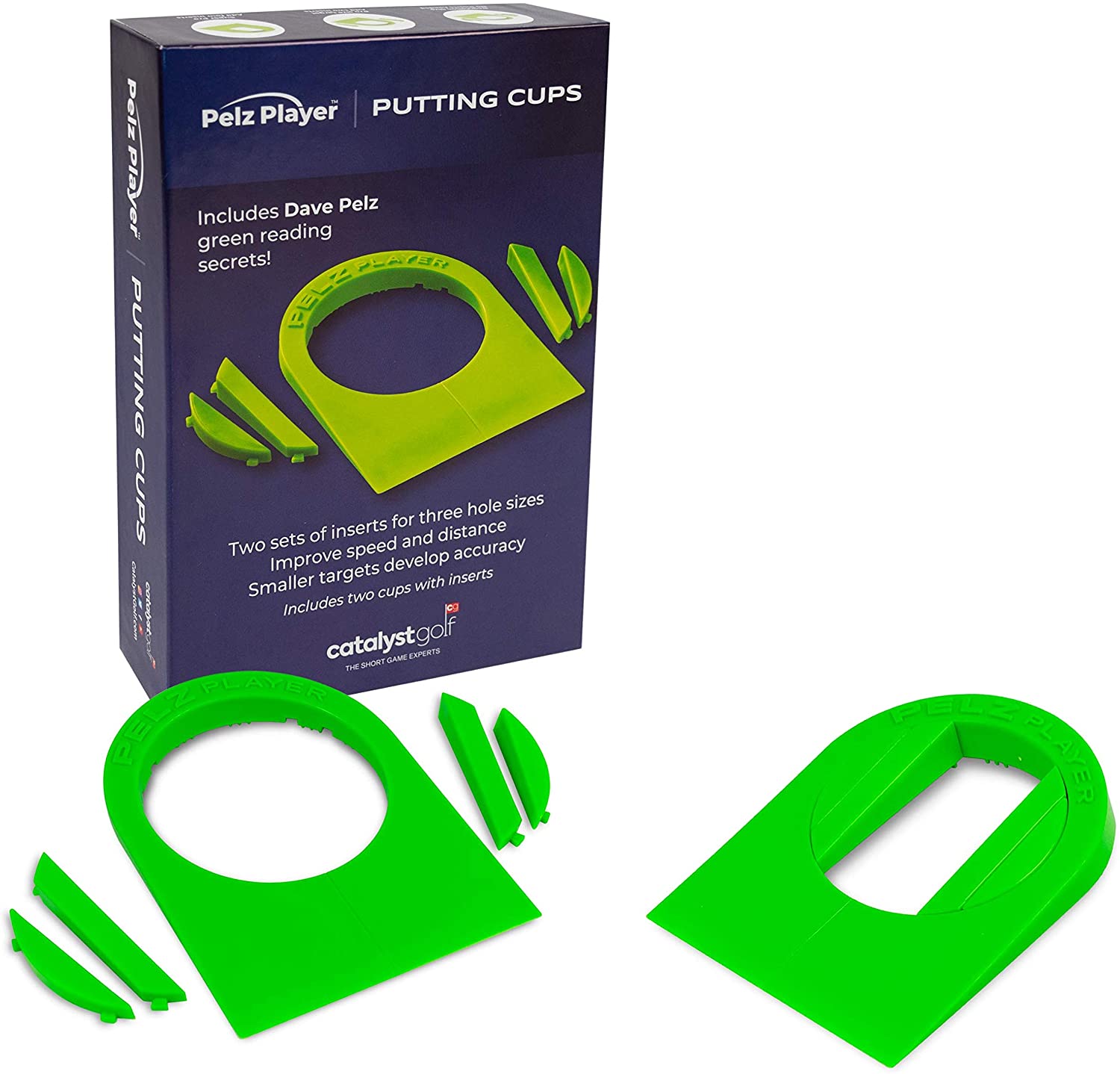 PELZ Player Putting Cup 2 Pack. Putting Golf Training Aid.